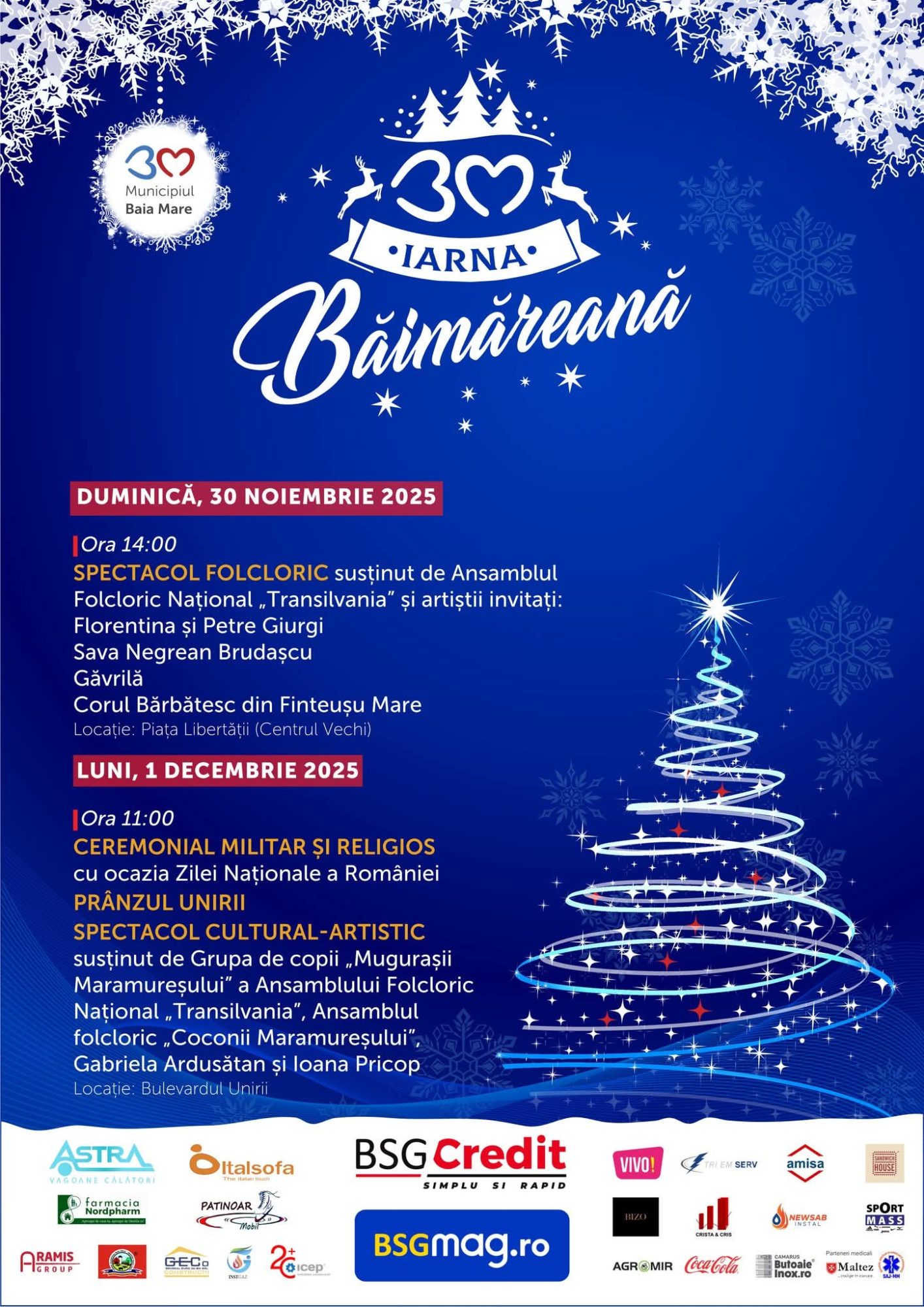 IARNA BĂIMĂREANĂ 2025 | Program special de Sfântul Andrei și de 1 Decembrie, Ziua Națională a ...